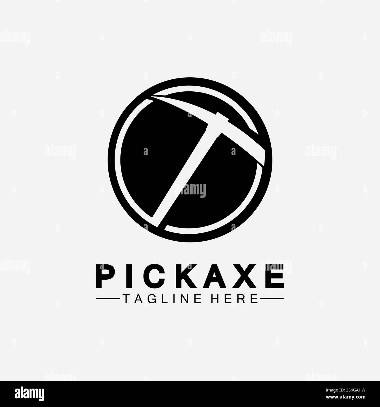 Pickaxe Logo Vector icon symbol illustration Design template, Mining ...