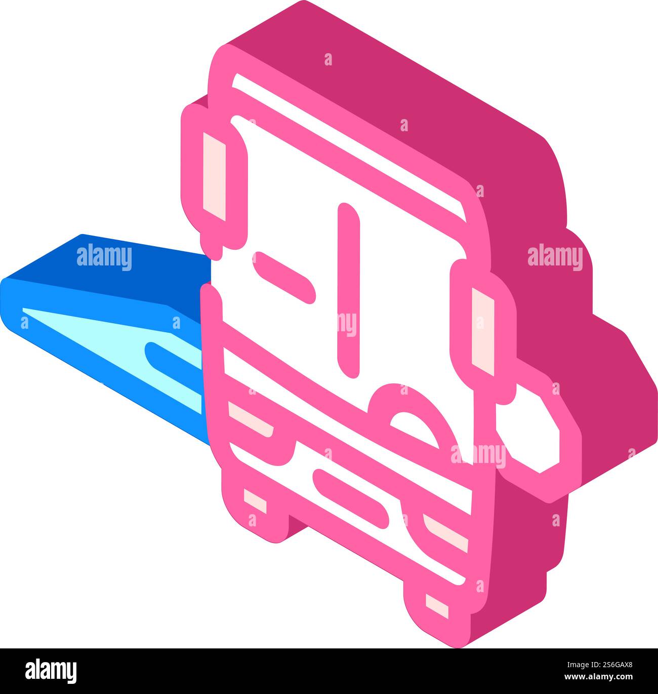 bus with ramp isometric icon vector. bus with ramp sign. isolated ...