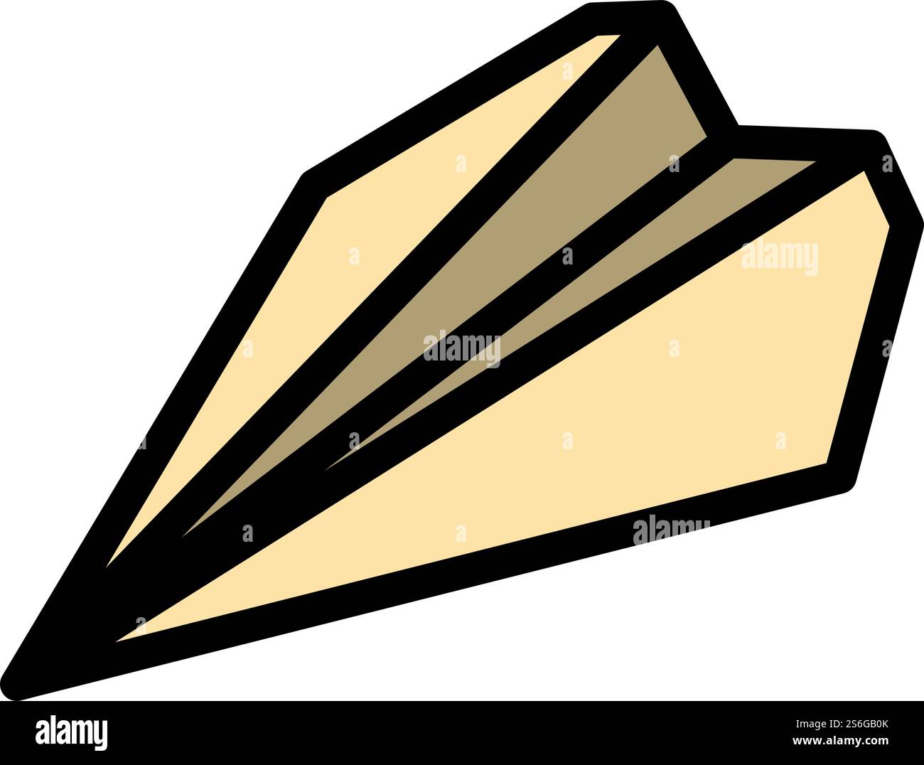 Paper Plane Icon. Editable Bold Outline With Color Fill Design. Vector ...