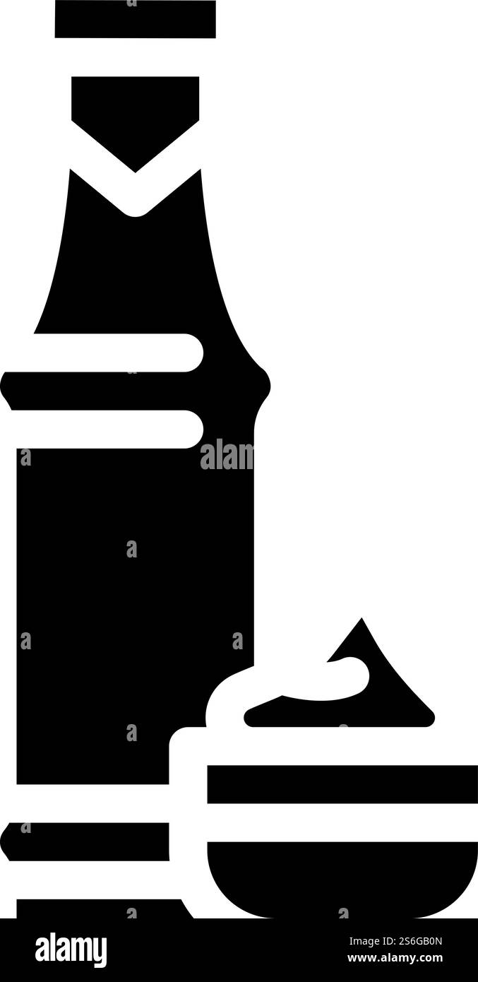 sauce canned food glyph icon vector. sauce canned food sign. isolated ...