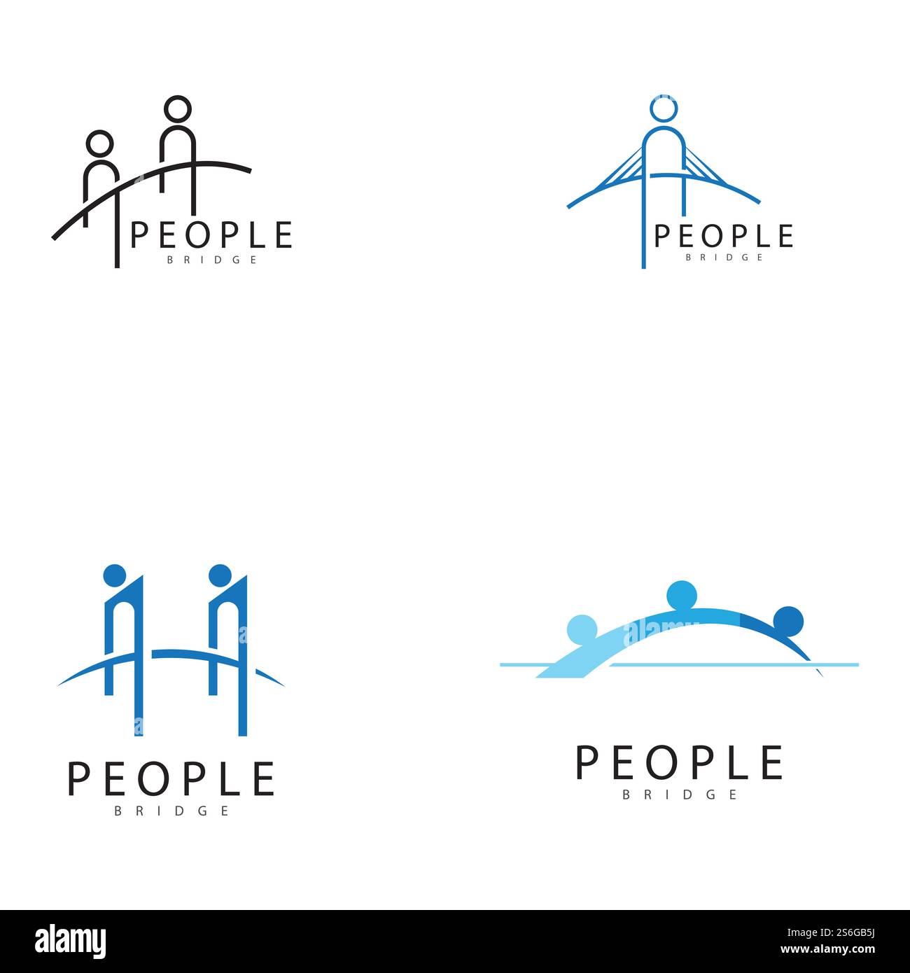 bridge people logo icon vector illustration Stock Vector Image & Art ...