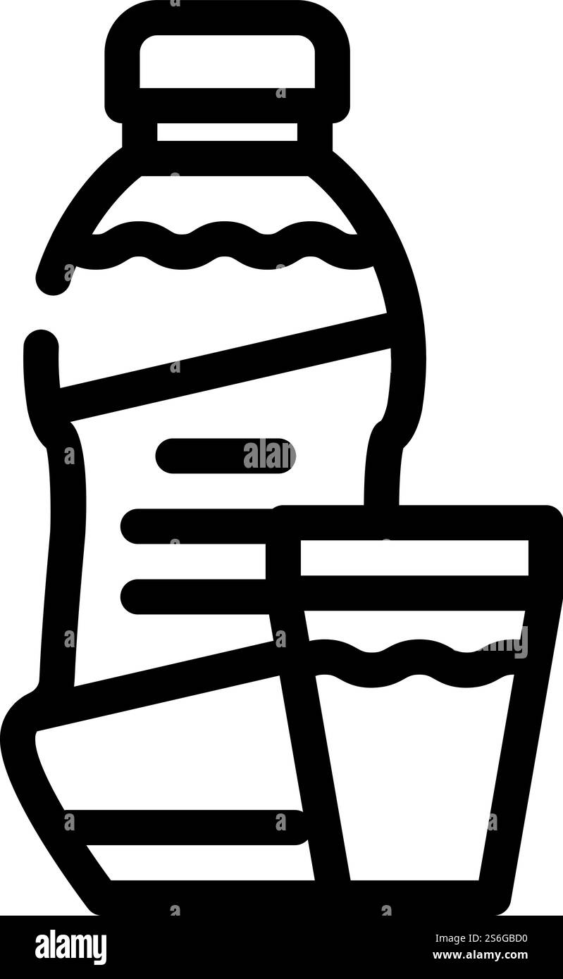 syrup canned food line icon vector. syrup canned food sign. isolated ...