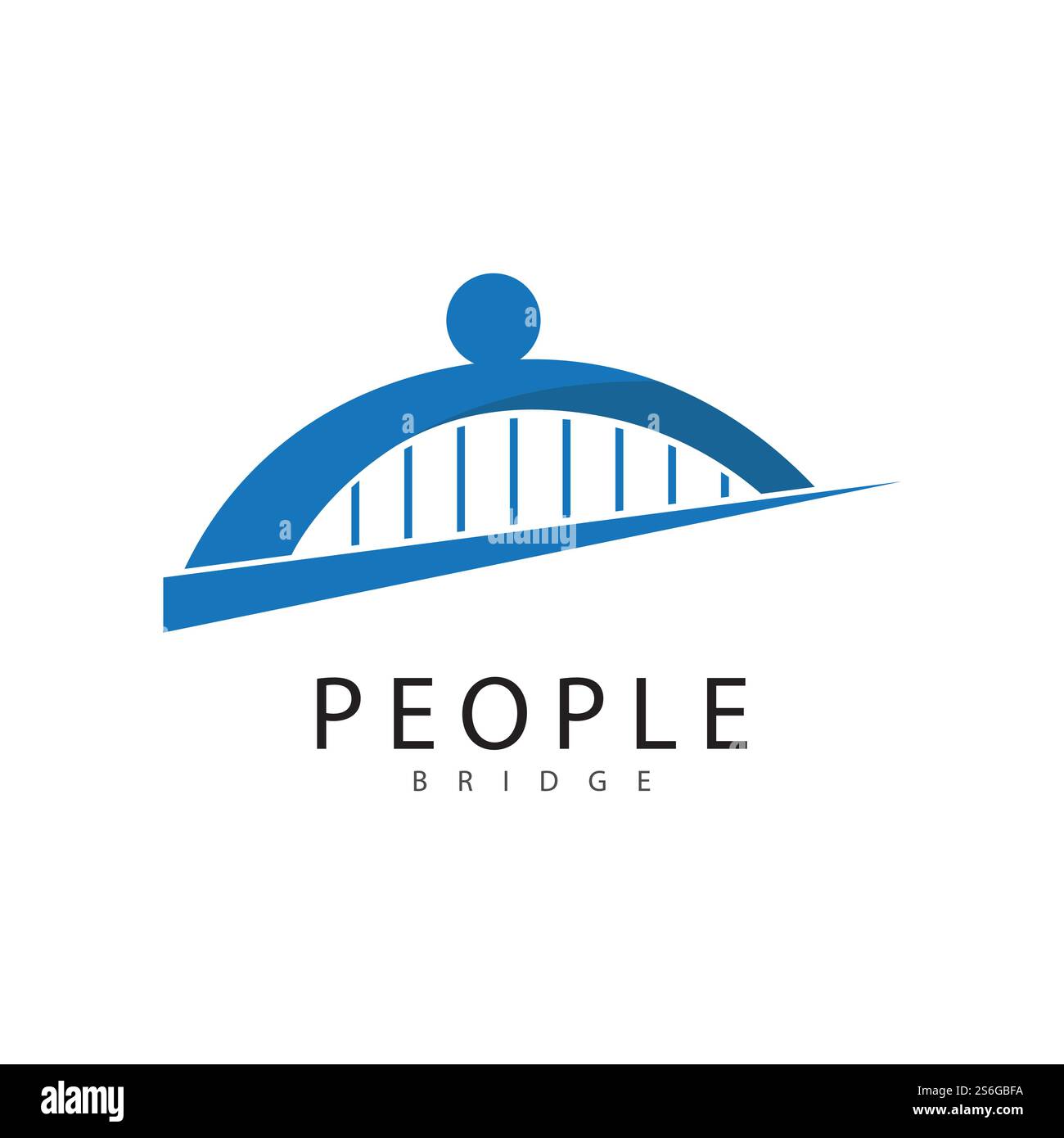 bridge people logo icon vector illustration Stock Vector Image & Art ...