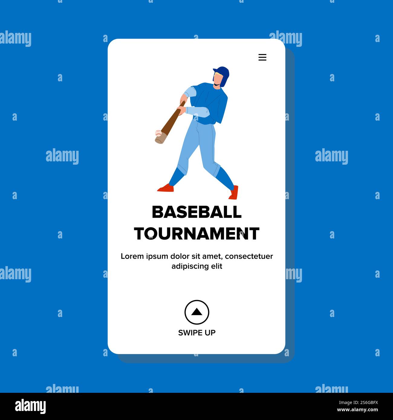 Baseball Tournament Sportive Competition Vector. Baseball Tournament ...