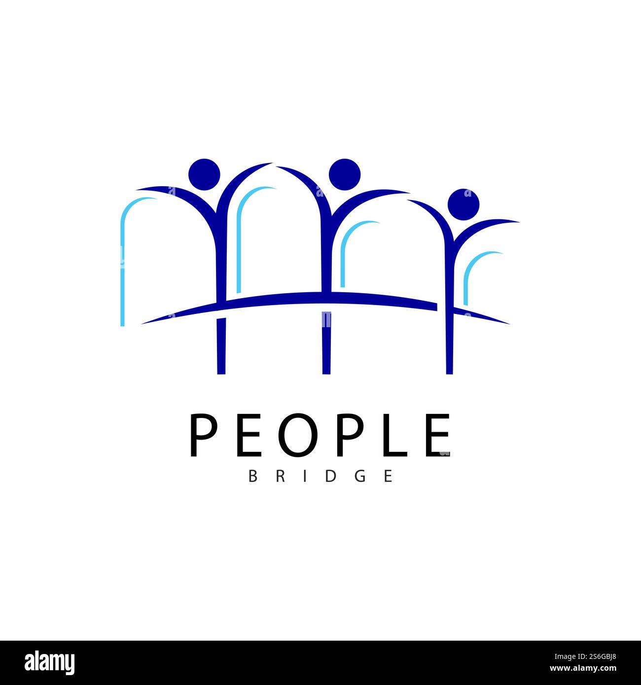 bridge people logo icon vector illustration Stock Vector Image & Art ...