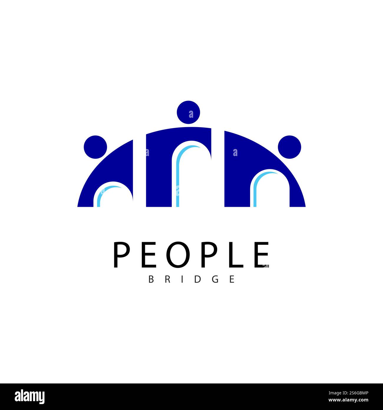 bridge people logo icon vector illustration Stock Vector Image & Art ...