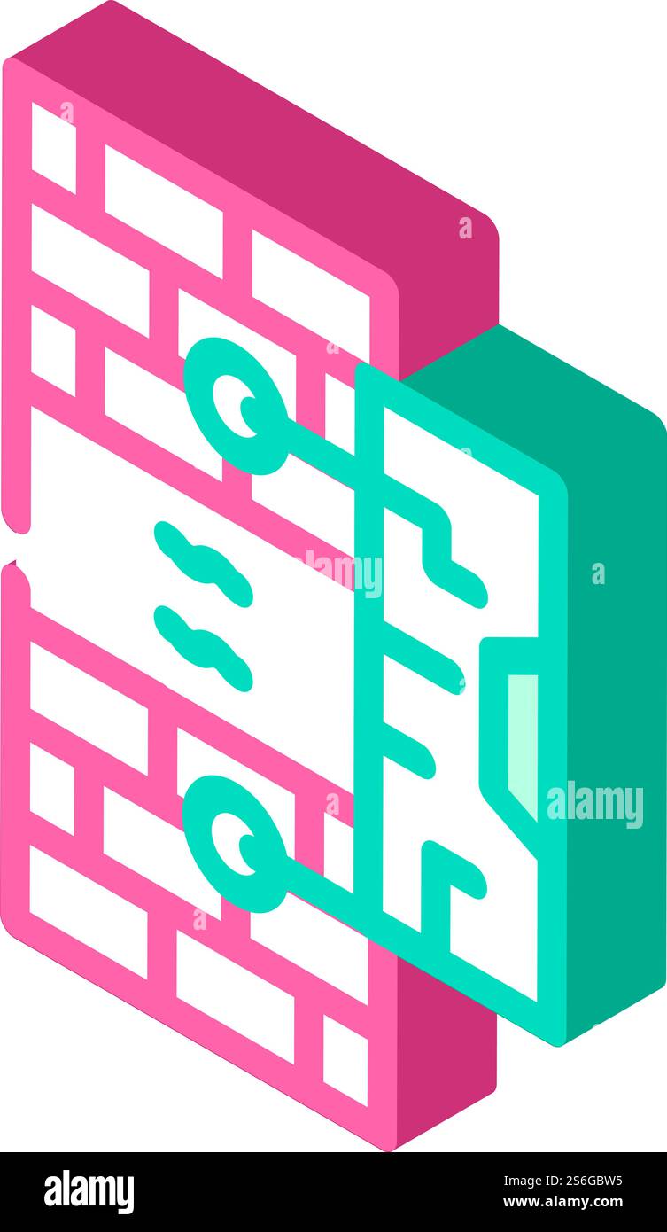 vibration sensor isometric icon vector. vibration sensor sign. isolated ...