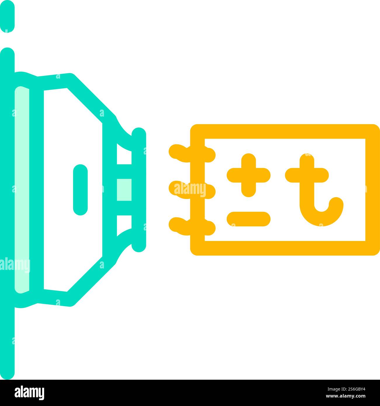 thermal sensor color icon vector. thermal sensor sign. isolated symbol ...
