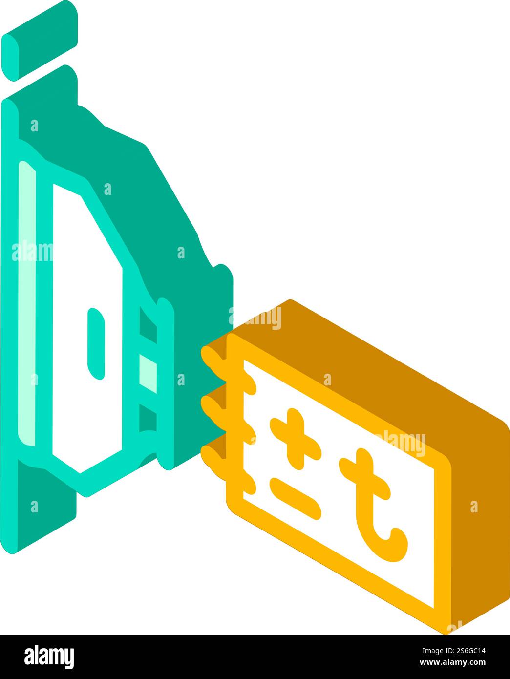 thermal sensor isometric icon vector. thermal sensor sign. isolated ...