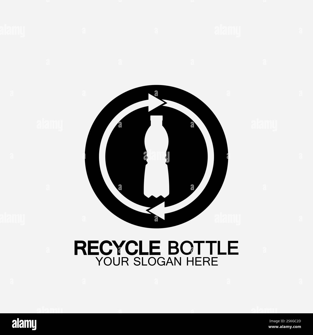 Recycle plastic bottle logo icon vector illustration design.Bottle with ...
