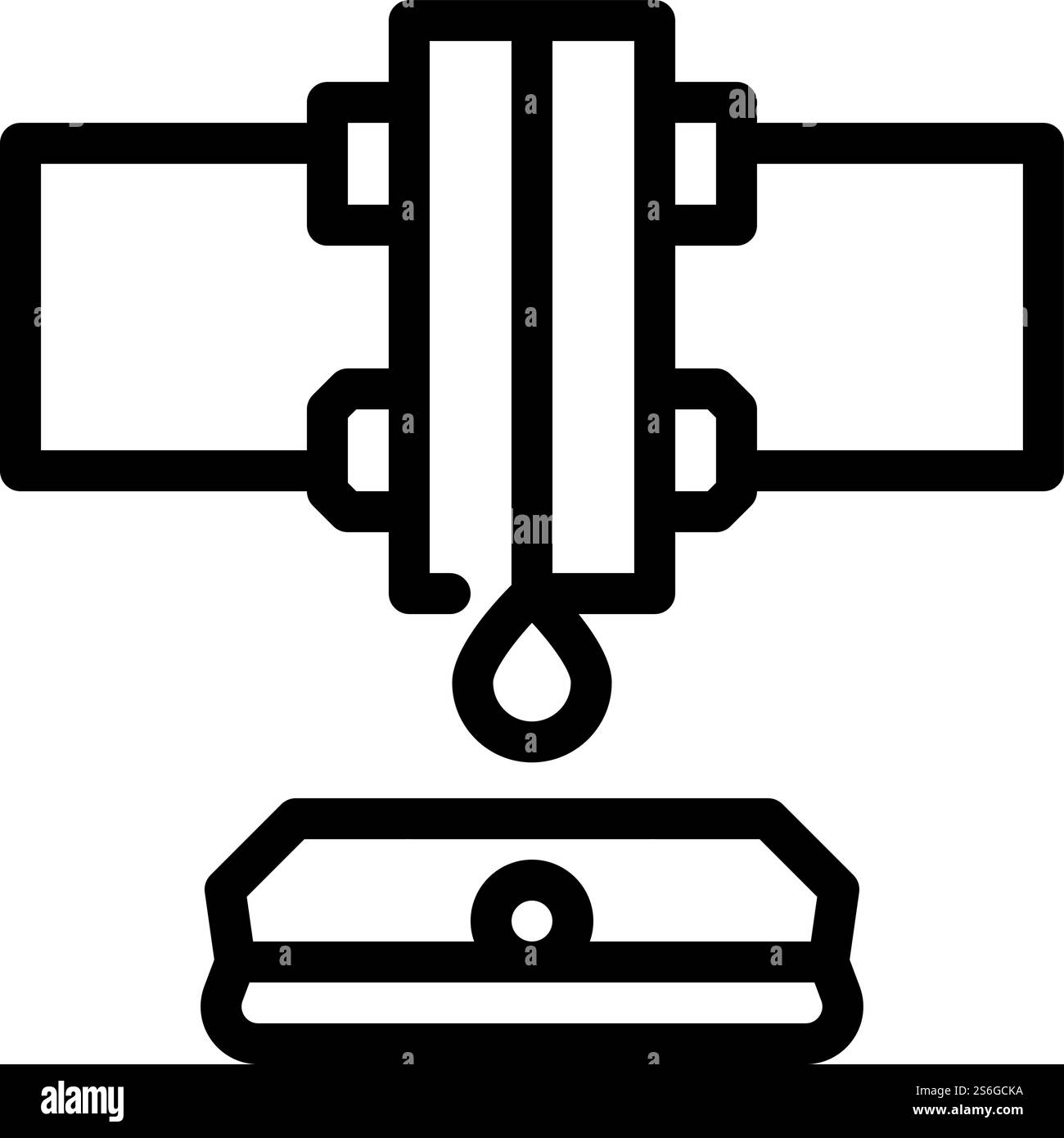water sensor line icon vector. water sensor sign. isolated contour ...