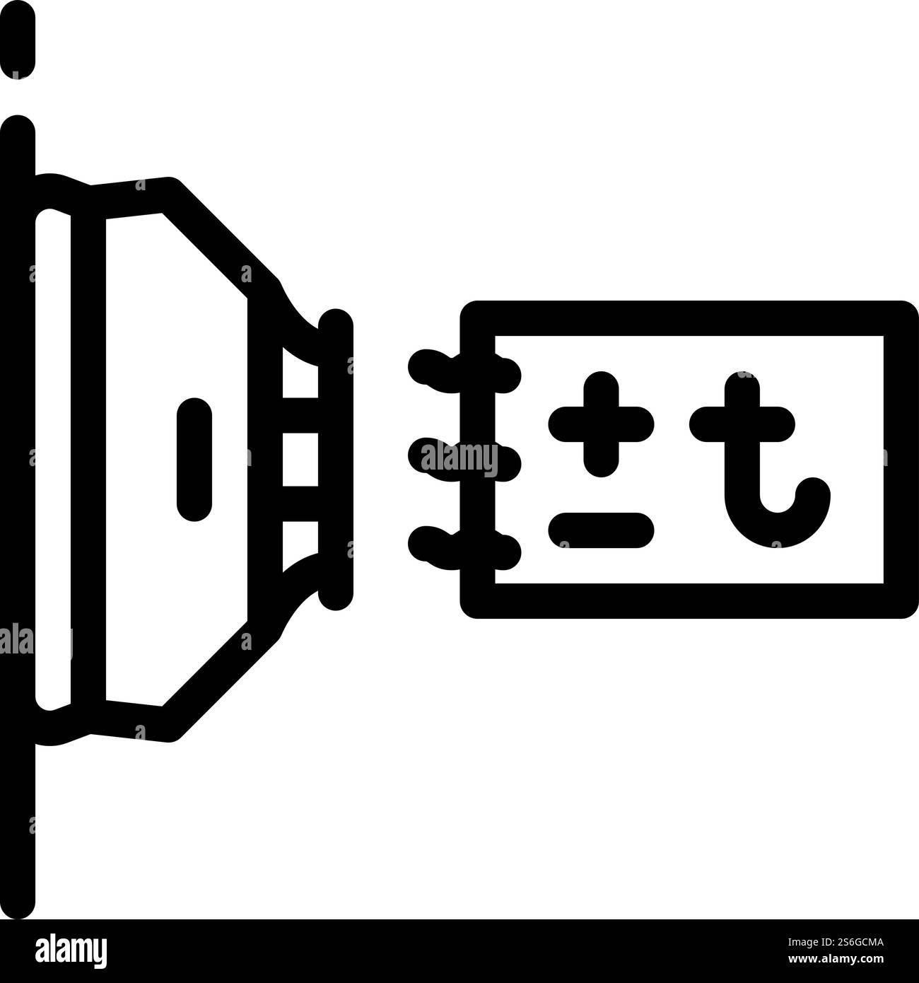 thermal sensor line icon vector. thermal sensor sign. isolated contour ...