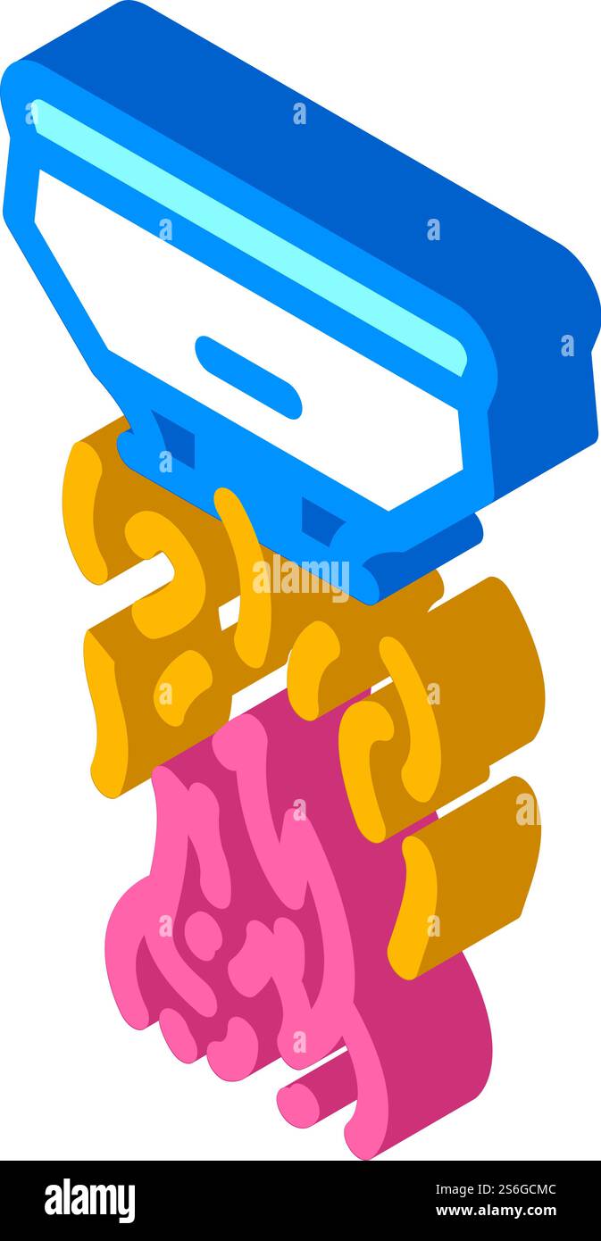 fire sensor isometric icon vector. fire sensor sign. isolated symbol ...