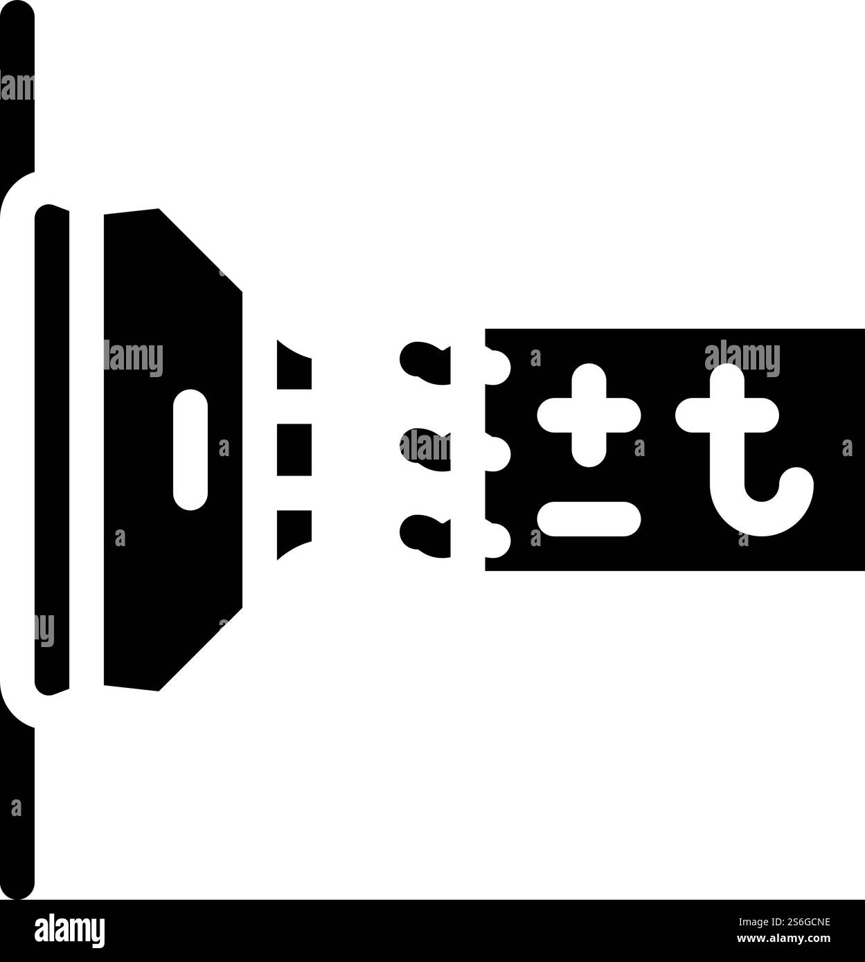 thermal sensor glyph icon vector. thermal sensor sign. isolated contour ...