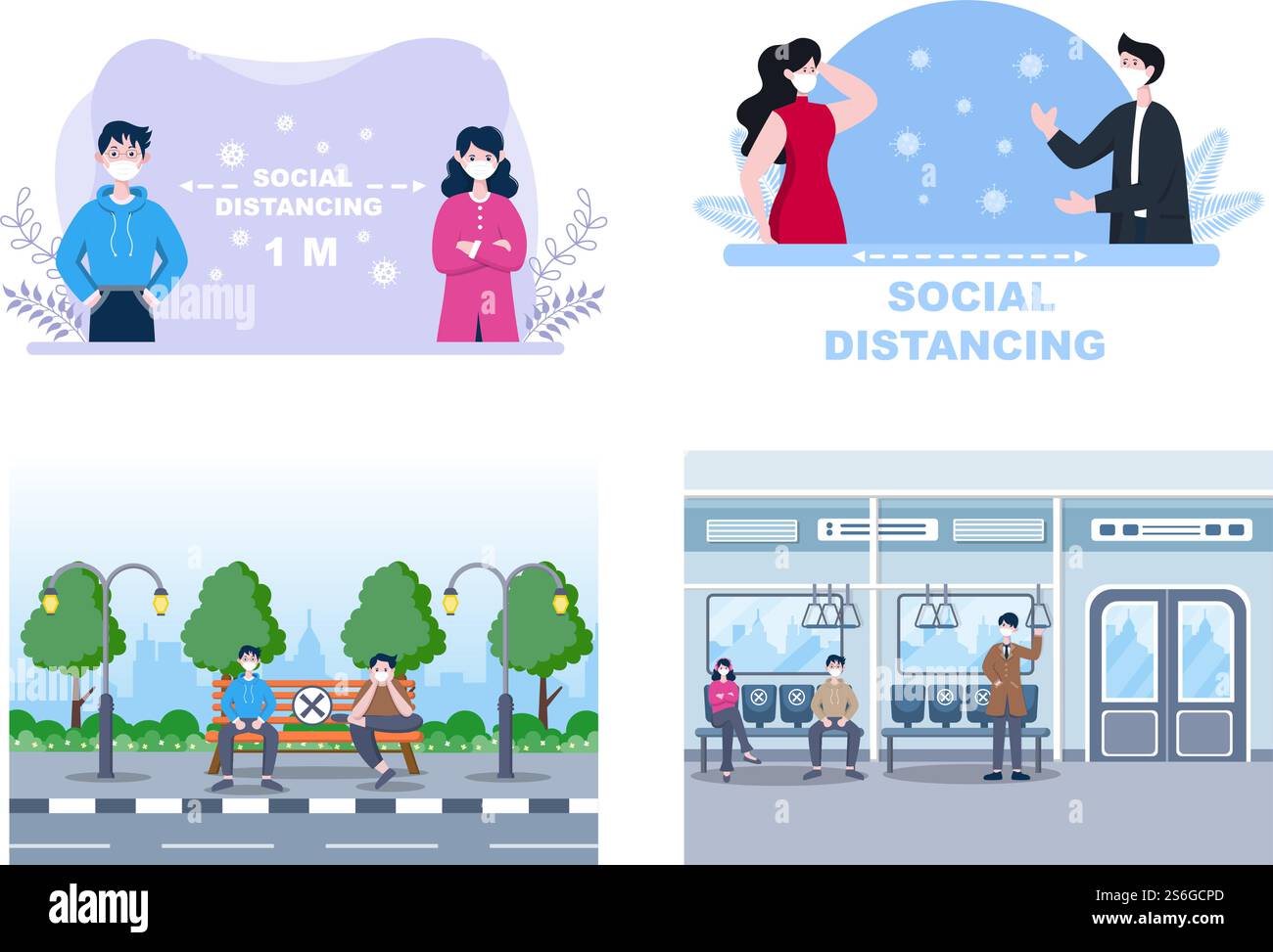 People Who Wear Masks and Maintain a Minimum Social Distancing of 1 ...