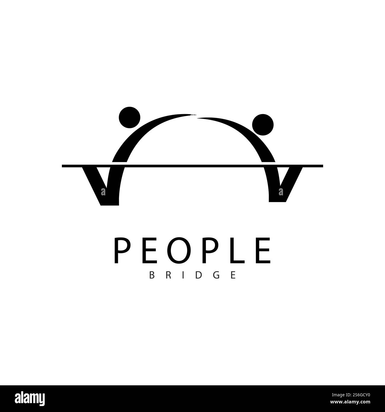 bridge people logo icon vector illustration Stock Vector Image & Art ...