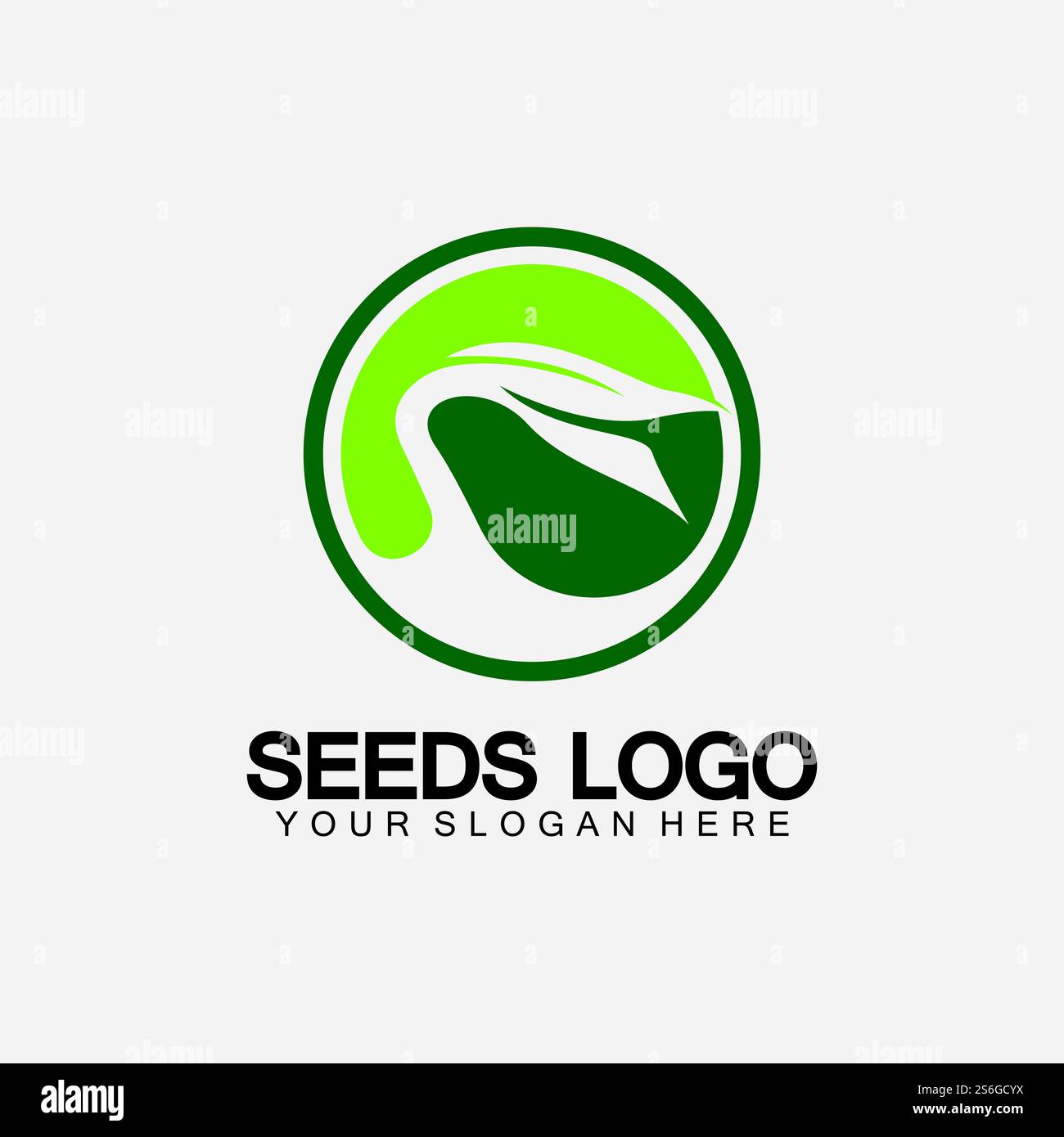 Plant Seeds Logo Concept Template Vector.growing seed logo.Seed grow ...