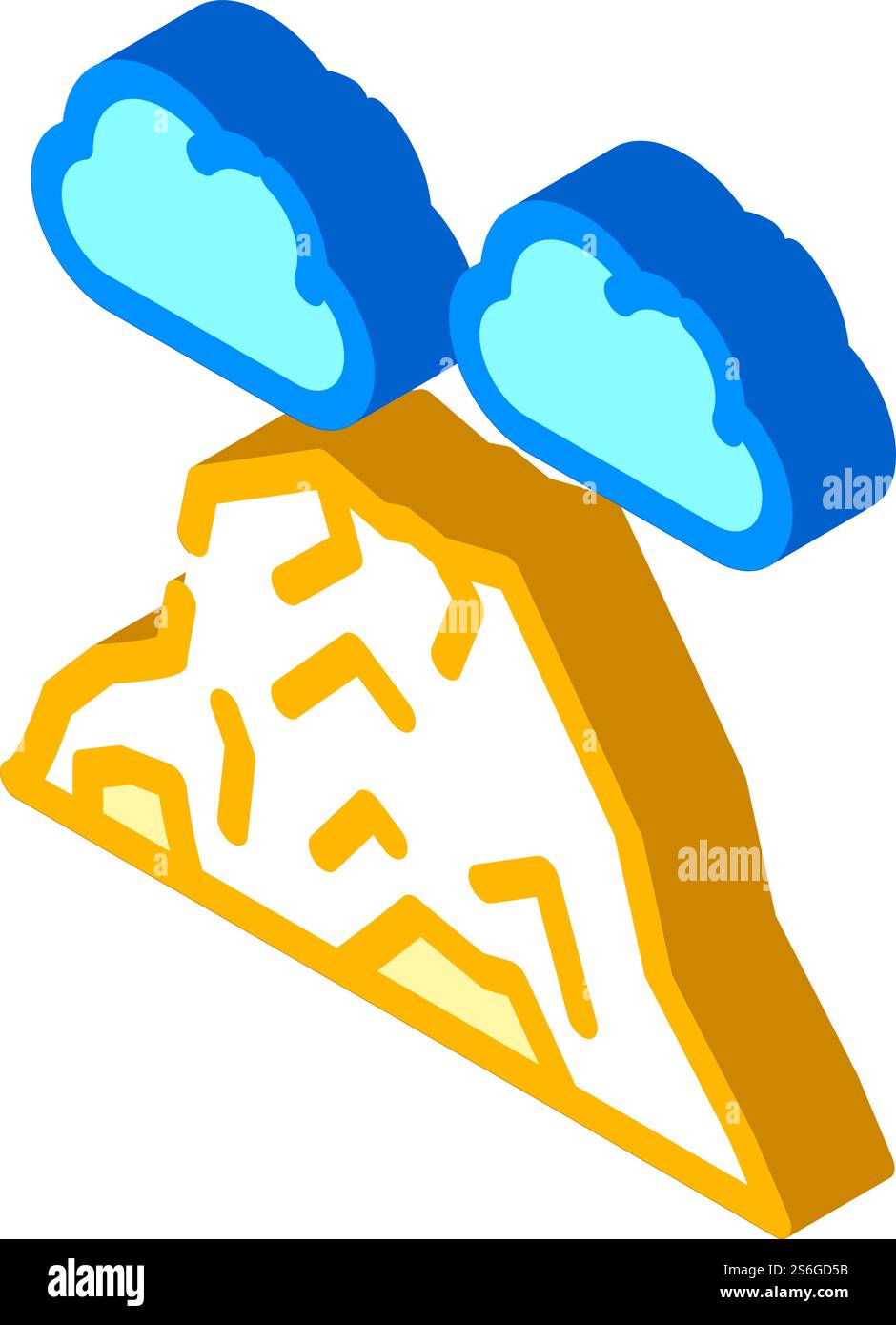 volcano mountain isometric icon vector. volcano mountain sign. isolated symbol illustration ...