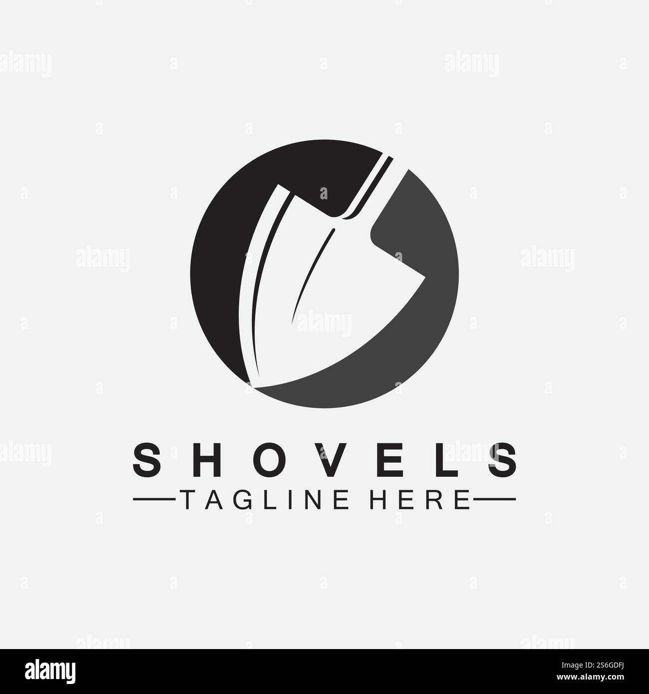 Shovel logo vector icon symbol illustration design.Shovel icon isolated ...
