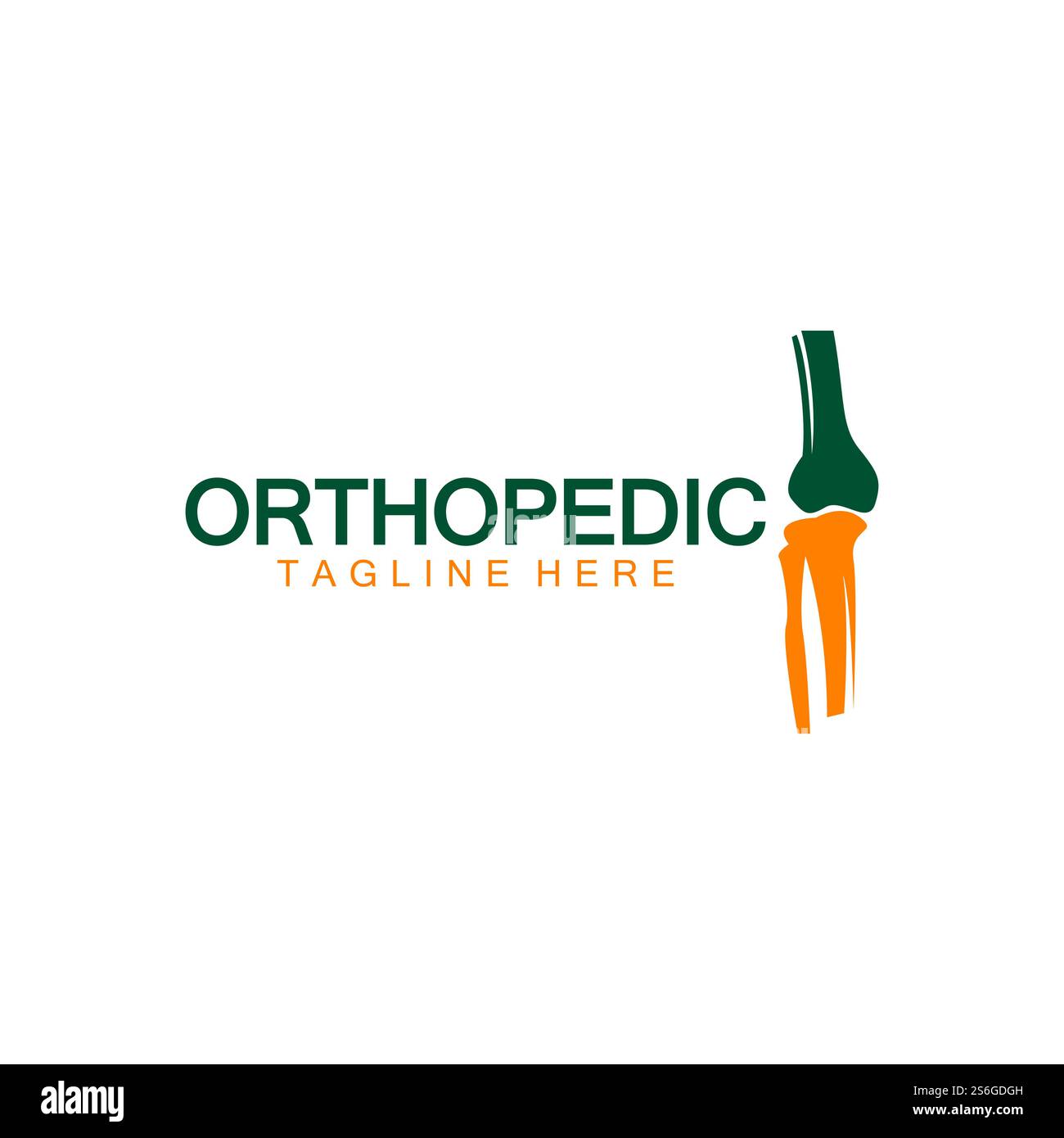 Orthopedic Health Bone Logo vector illustration Design template,Knee ...