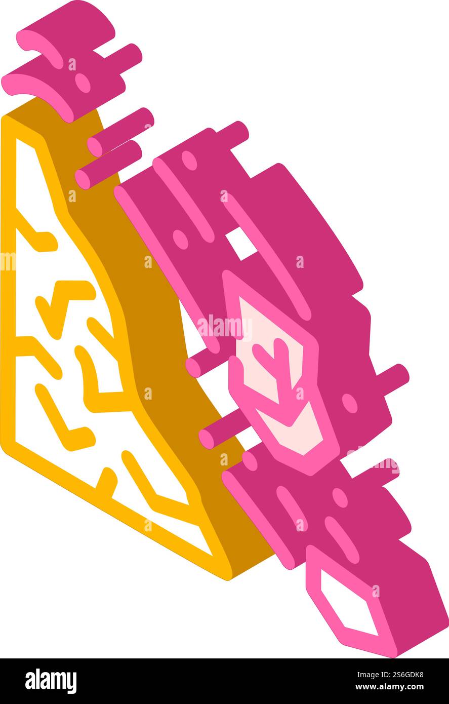 volcanic bomb isometric icon vector. volcanic bomb sign. isolated ...