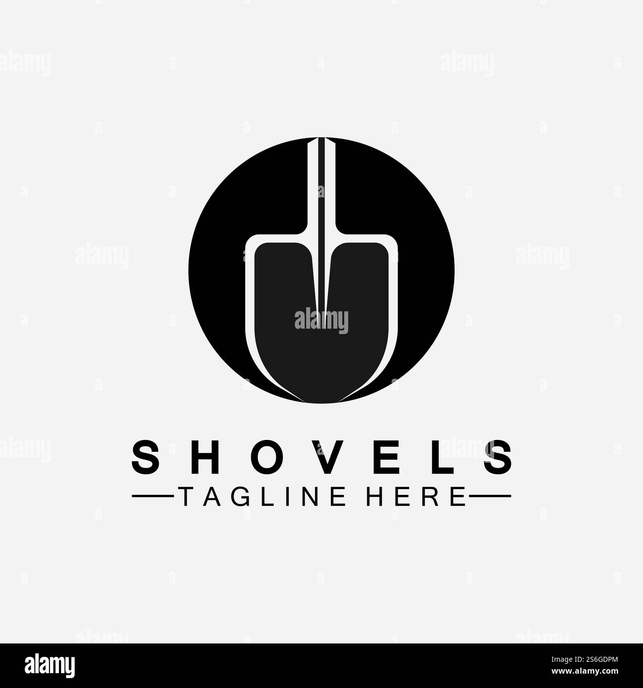 Shovel logo vector icon symbol illustration design.Shovel icon isolated ...
