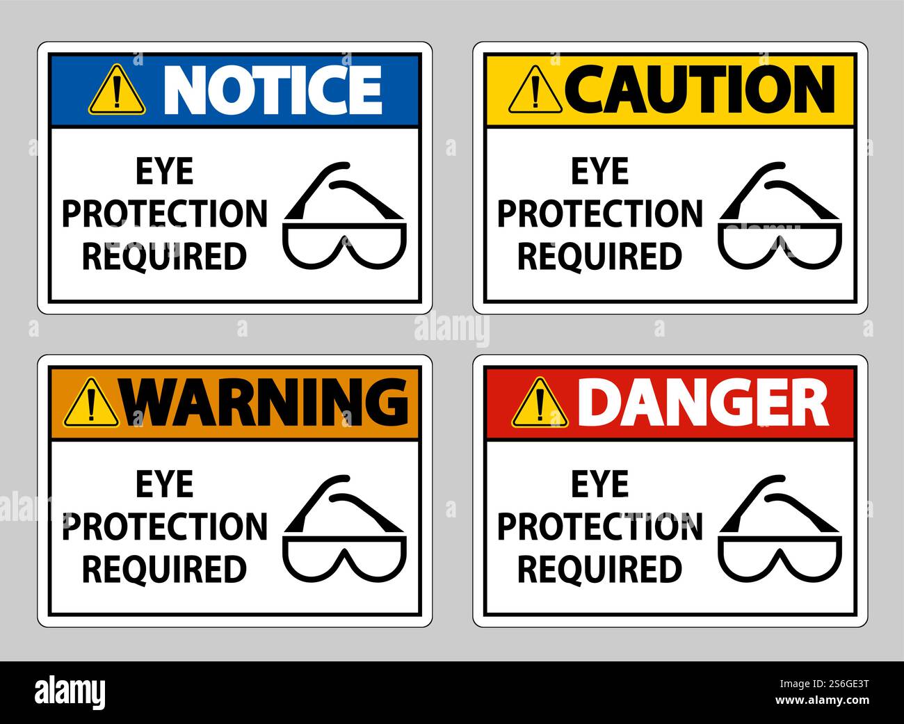 Eye Protection Required on white background Stock Vector Image & Art ...