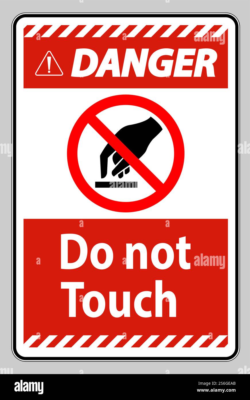 Danger Do Not Touch Symbol Sign Isolate On White Background Stock ...