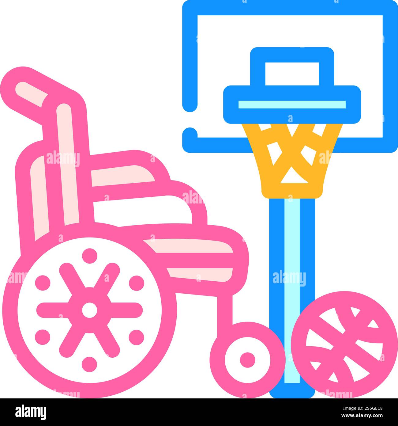 sport inclusive life color icon vector. sport inclusive life sign ...