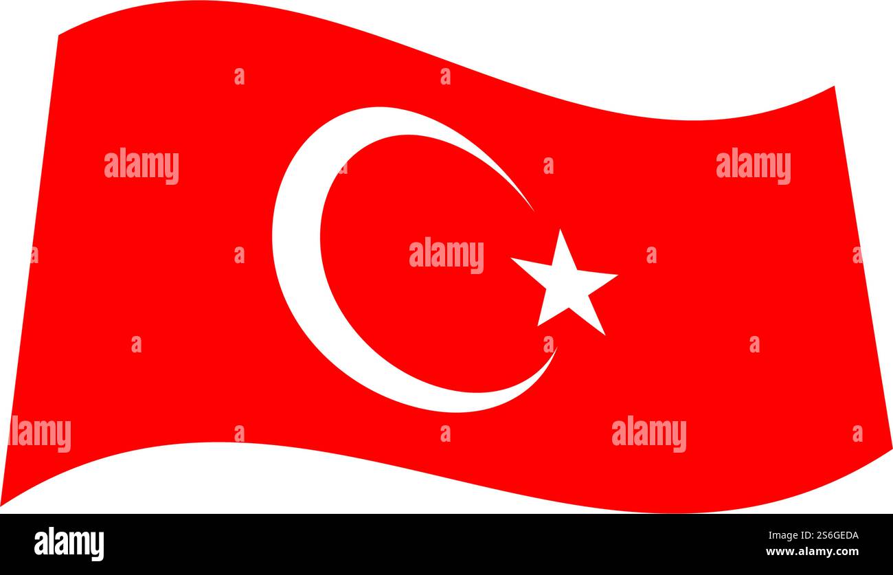 Turkey flag symbol vector flat design Stock Vector Image & Art - Alamy