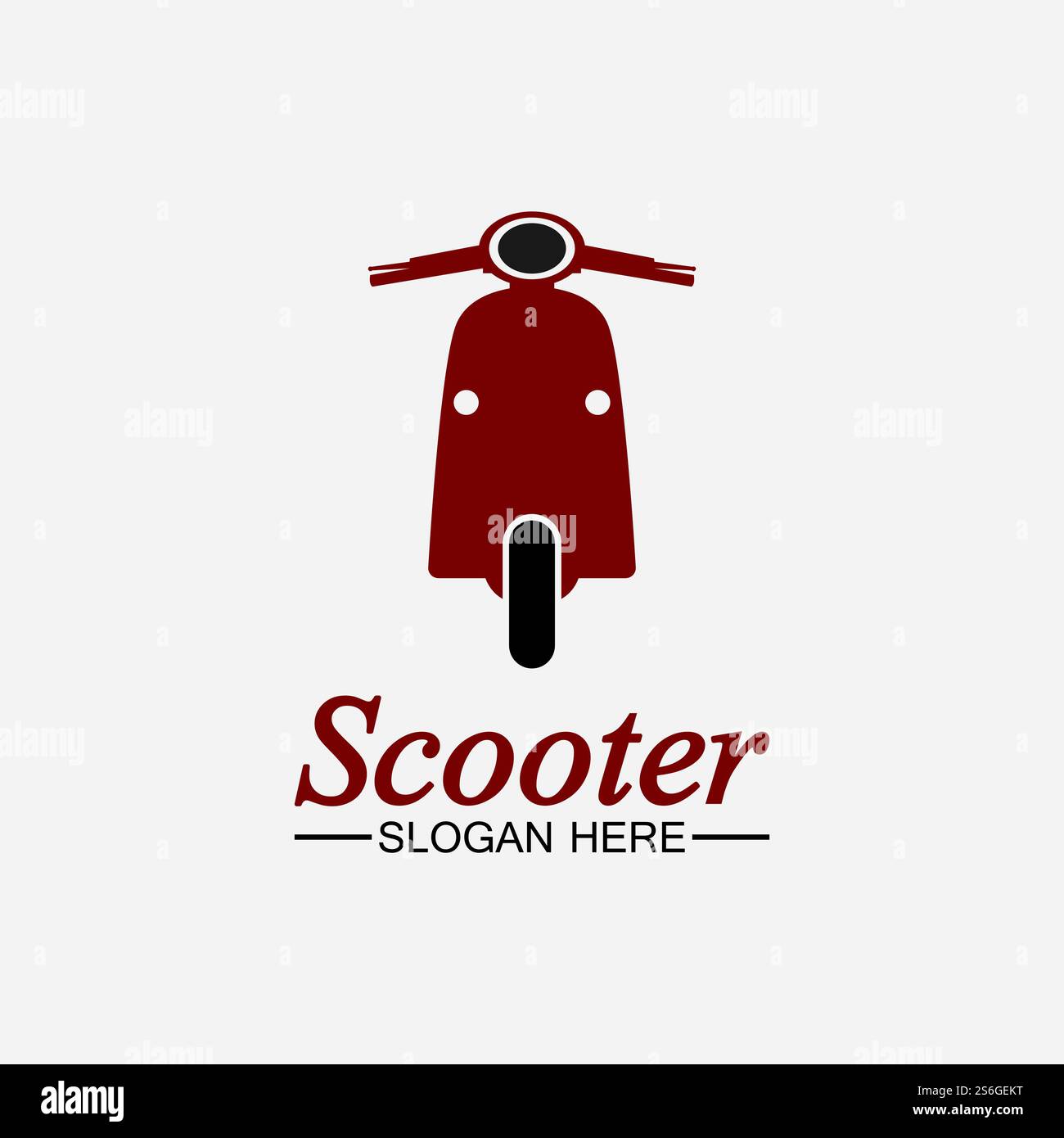 Moped scooter logo vector icon illustration design template.Retro bikes ...