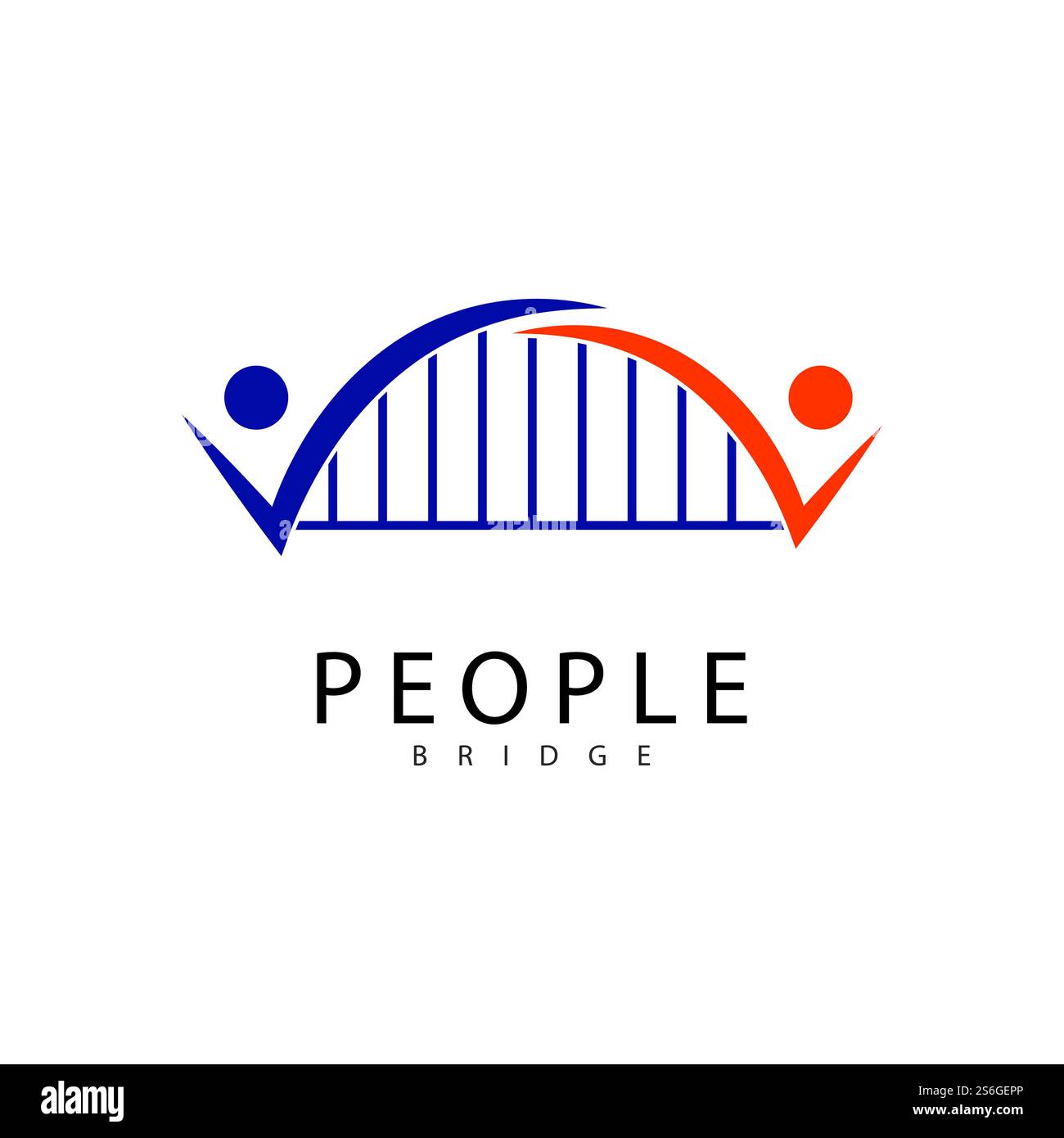bridge people logo icon vector illustration Stock Vector Image & Art ...