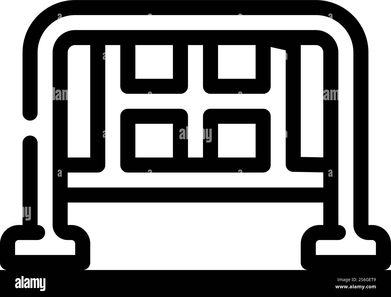 barrier protest meeting line icon vector. barrier protest meeting sign ...