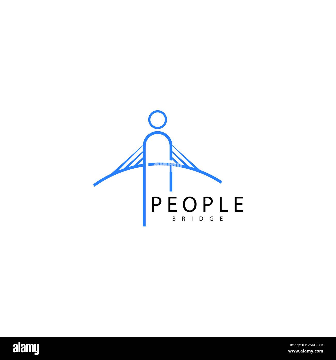 bridge people logo icon vector illustration Stock Vector Image & Art ...