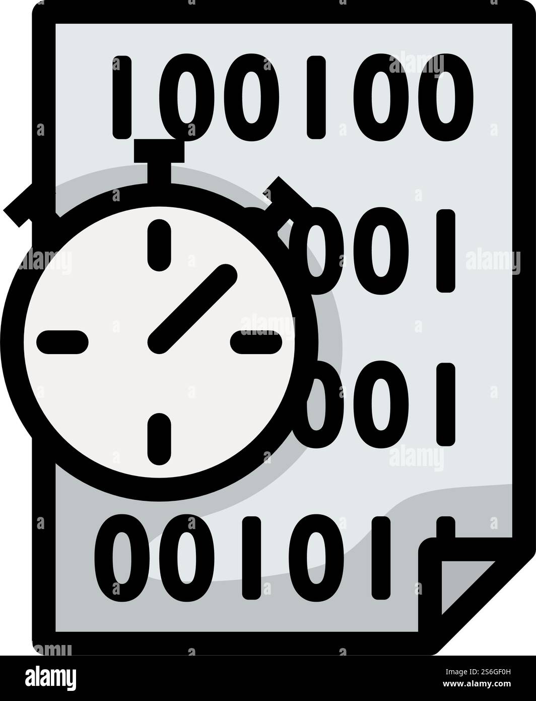 Fast Development Icon. Editable Bold Outline With Color Fill Design ...