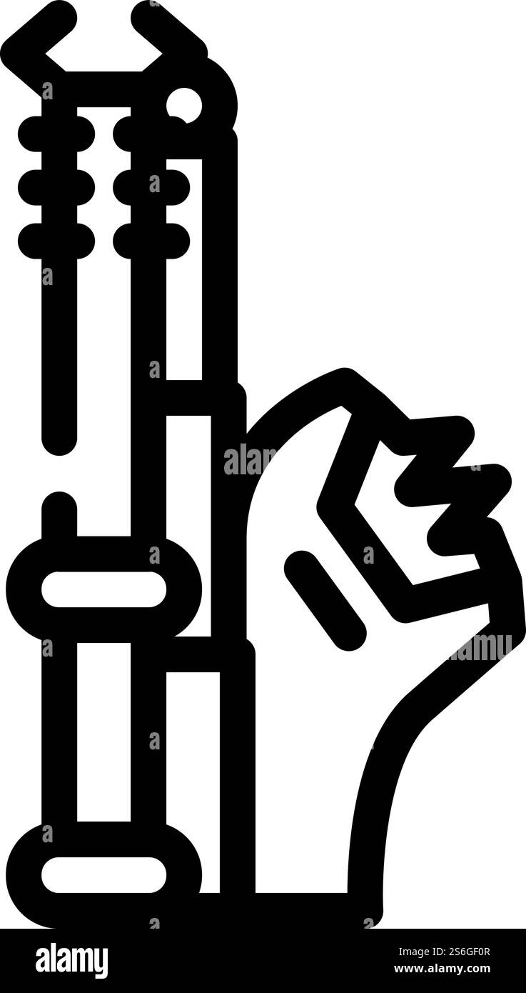 police equipment protest meeting line icon vector. police equipment ...