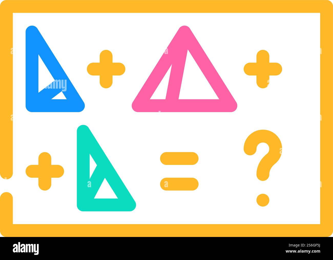 tasks with shapes color icon vector. tasks with shapes sign. isolated ...