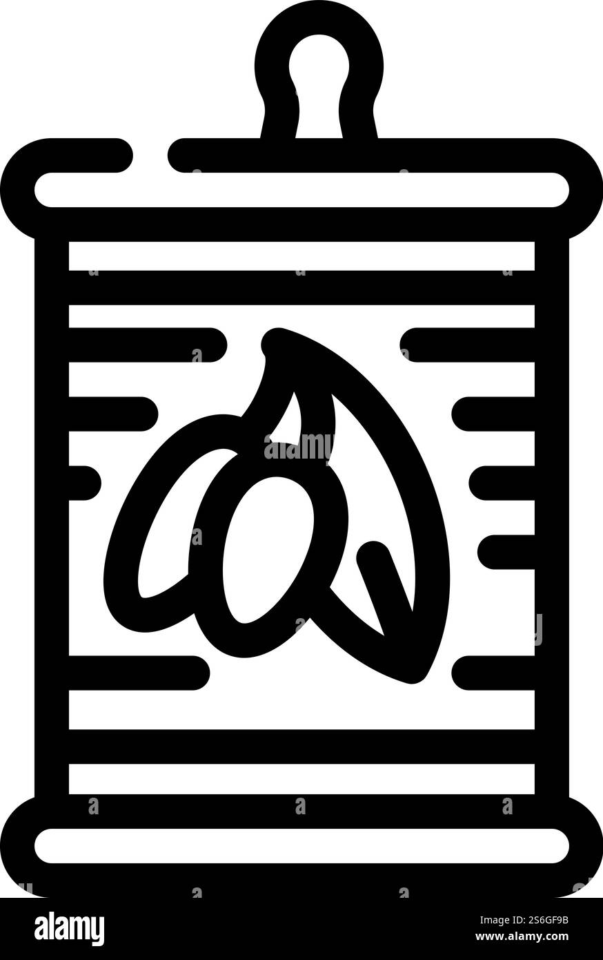 olives canned food line icon vector. olives canned food sign. isolated ...