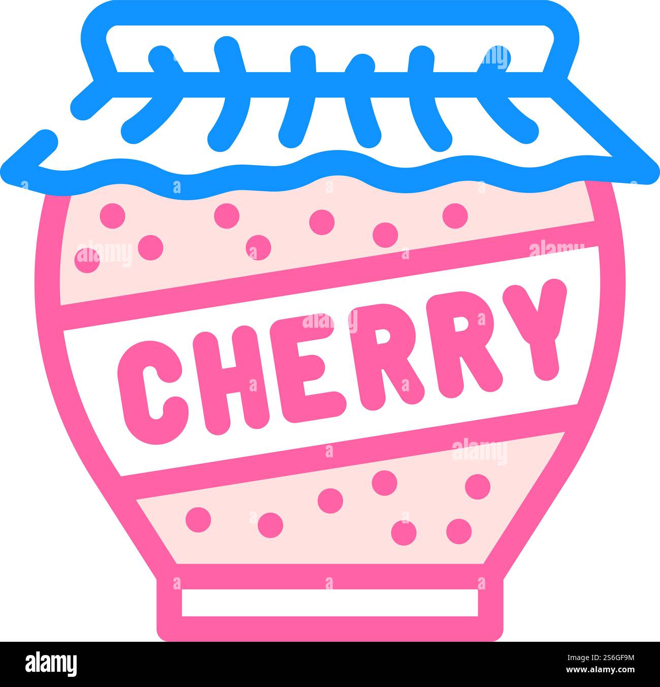cherry jam home preservation canned food color icon vector. cherry jam ...