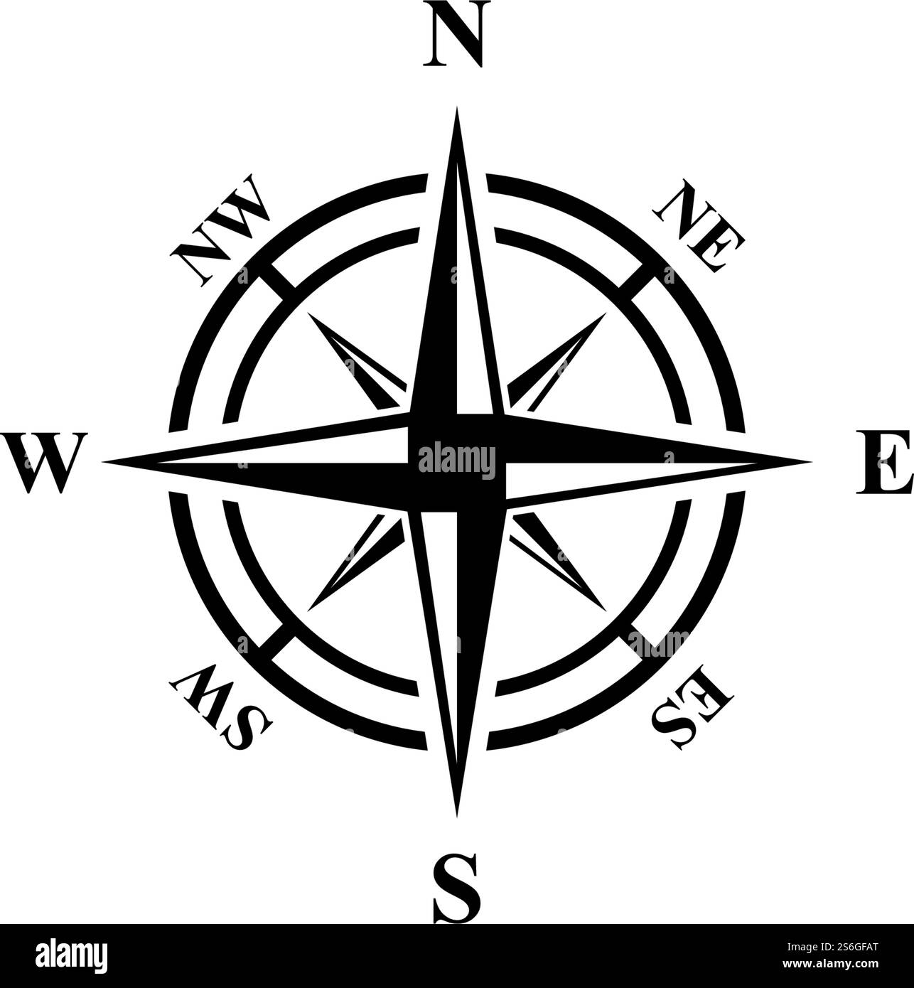 Vector - Compass signs and symbols logo Stock Vector Image & Art - Alamy