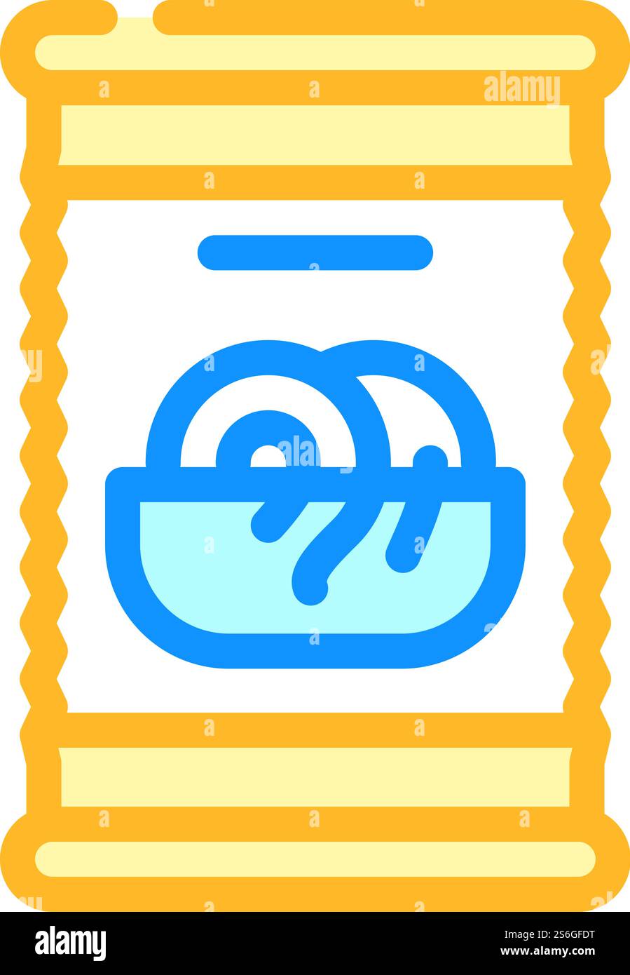 spaghetti canned food color icon vector. spaghetti canned food sign ...