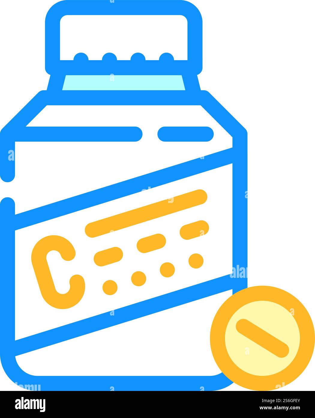 vitamin c color icon vector. vitamin c sign. isolated symbol ...