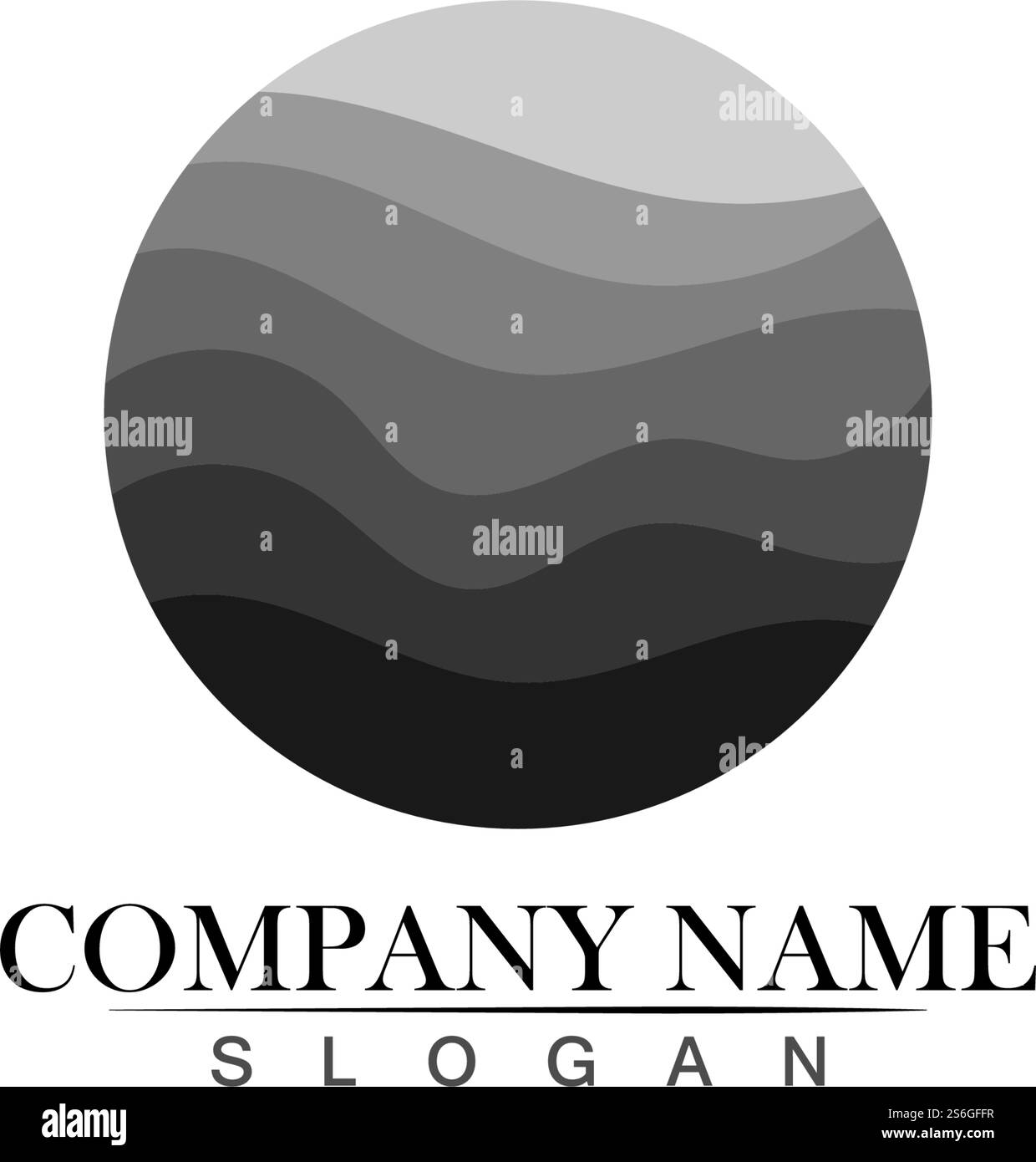 Isolated round shape logo. Blue color logotype. Flowing water image ...