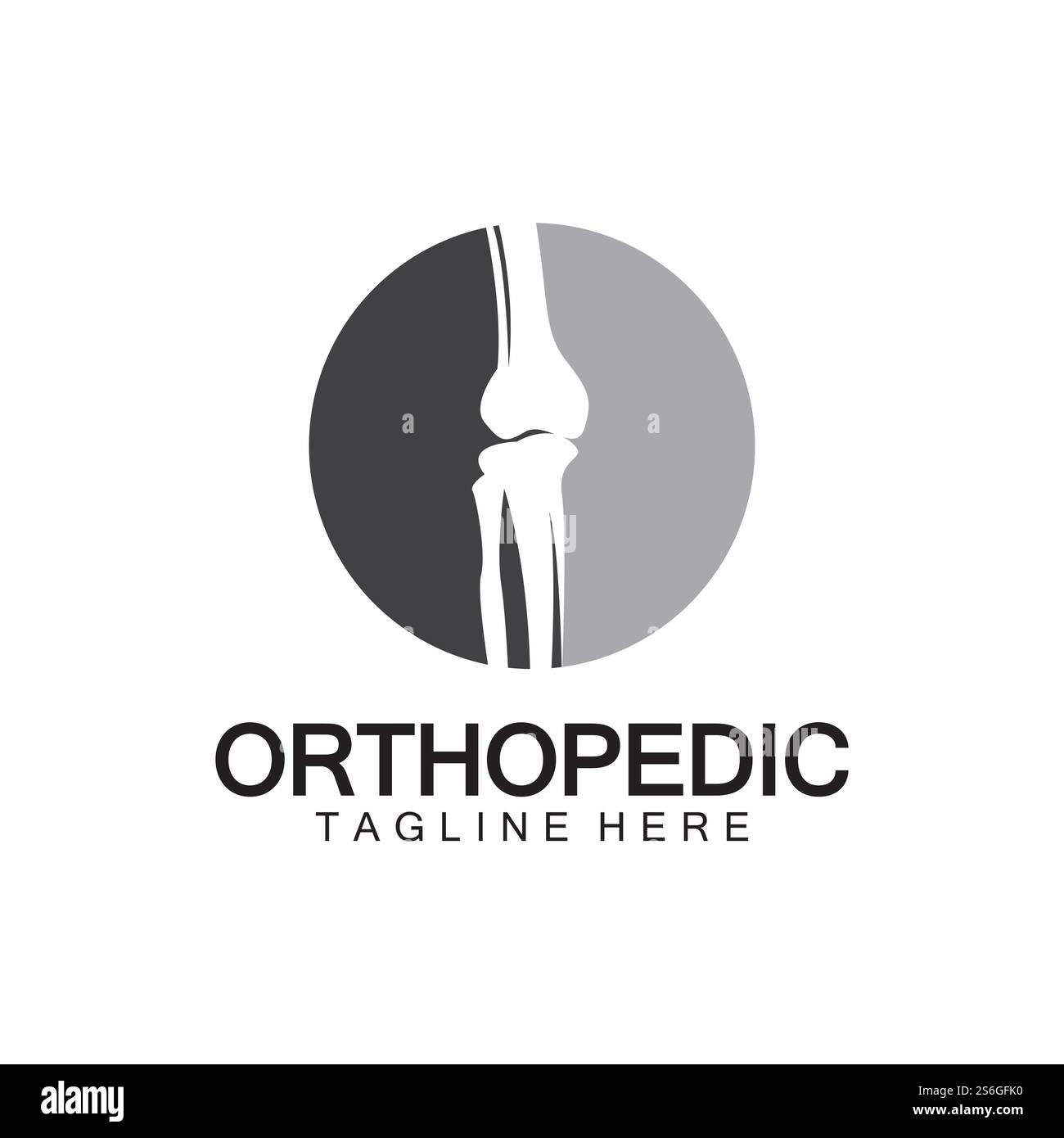 Orthopedic Health Bone Logo vector illustration Design template,Knee ...