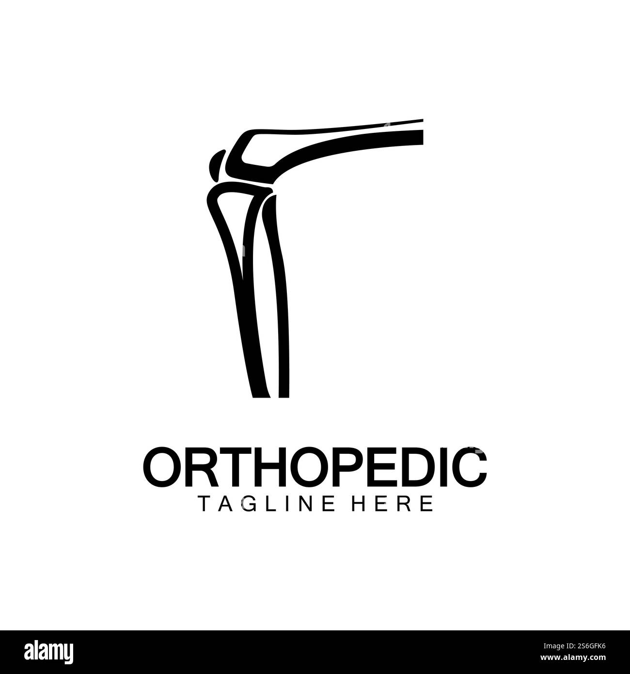 Orthopedic Health Bone Logo vector illustration Design template,Knee ...