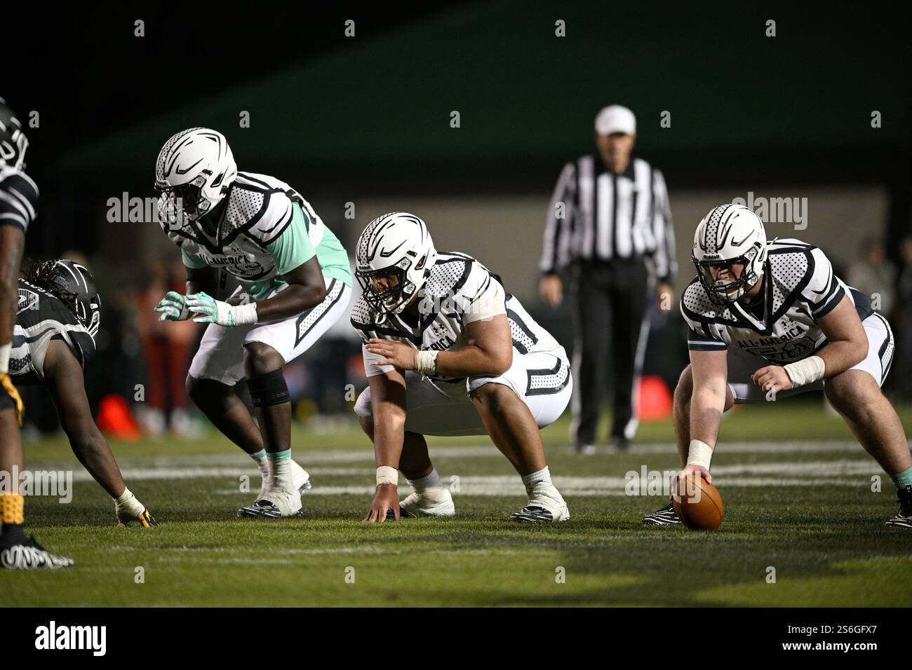Team Unstoppable offensive linemen Michael Fasusi, left, Abel Hoopii ...