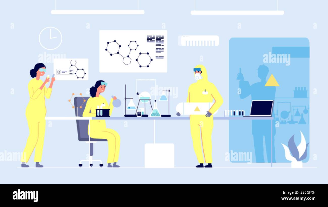 Research laboratory. Scientists, professional medicine lab. Doctor ...