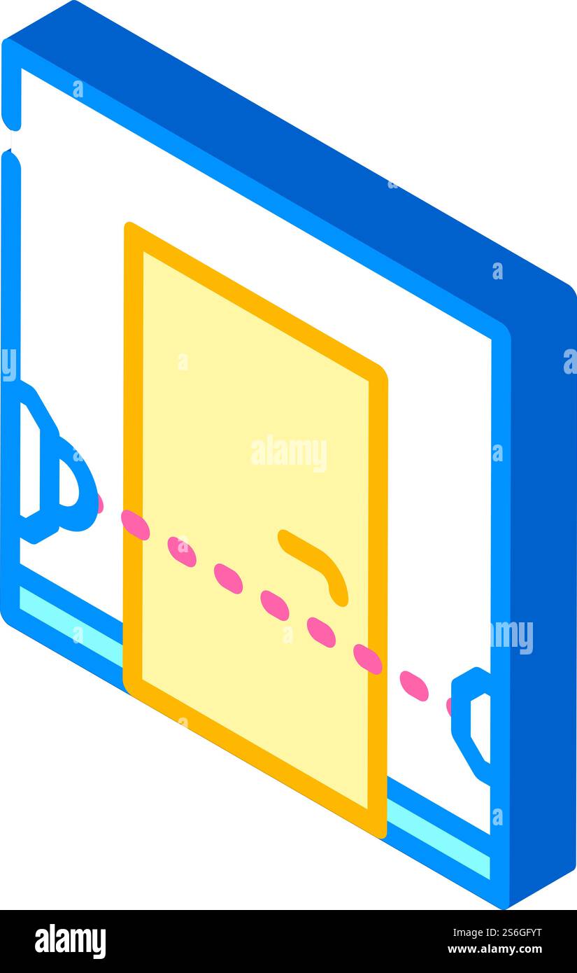 beam sensor isometric icon vector. beam sensor sign. isolated symbol ...