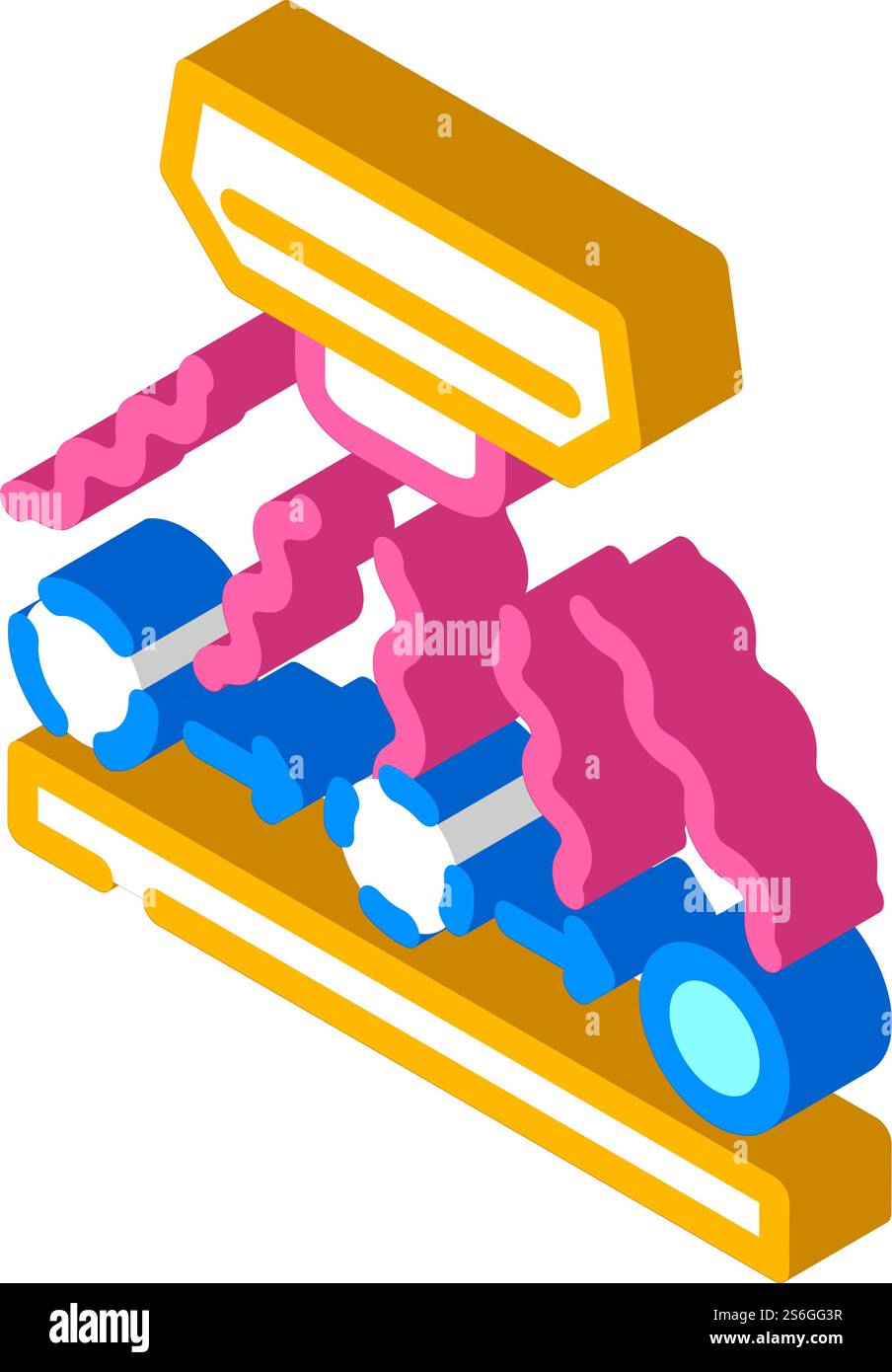 radio wave sensor isometric icon vector. radio wave sensor sign ...