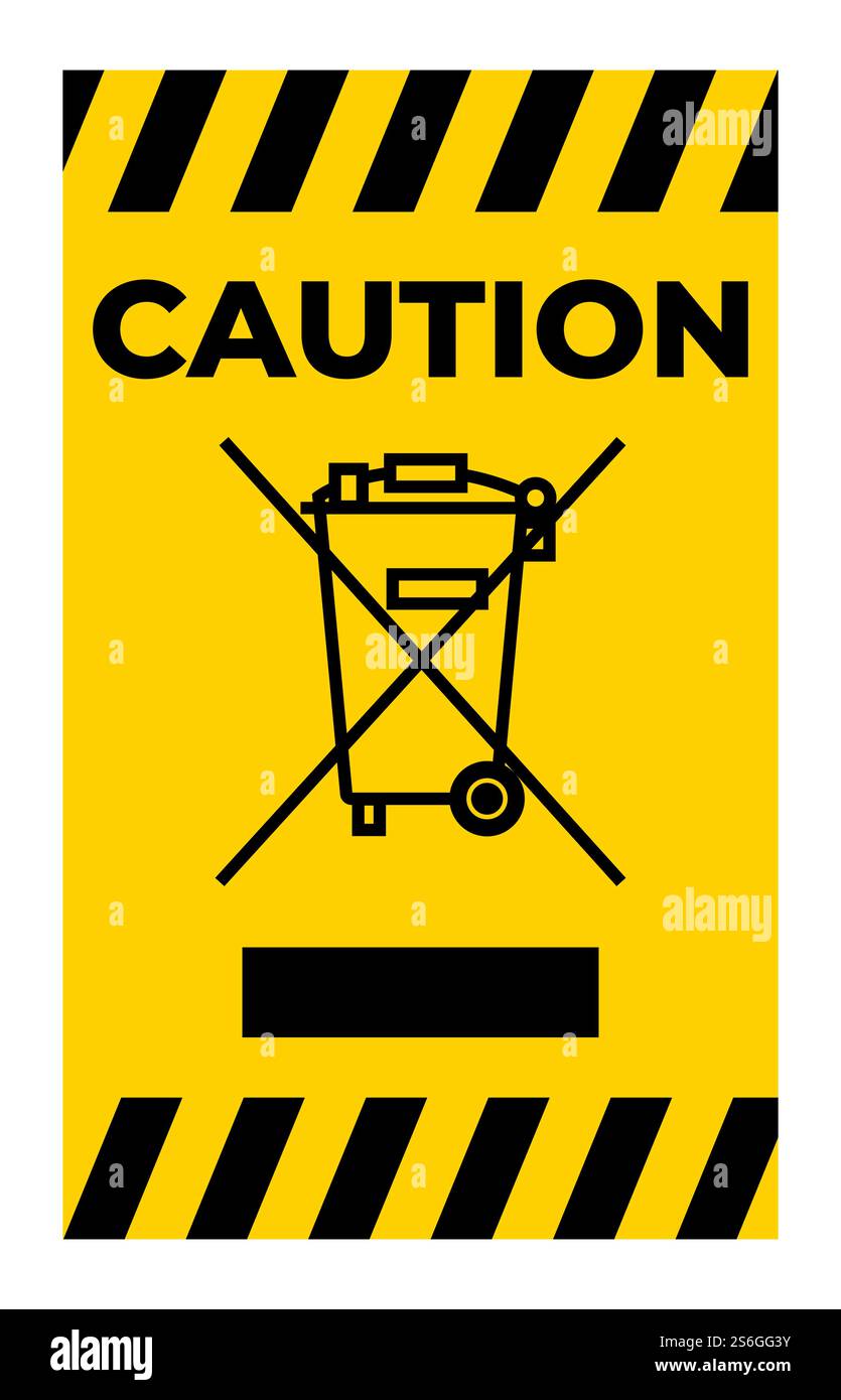 Caution No Waste Symbol Sign Isolate On White Background Stock Vector ...